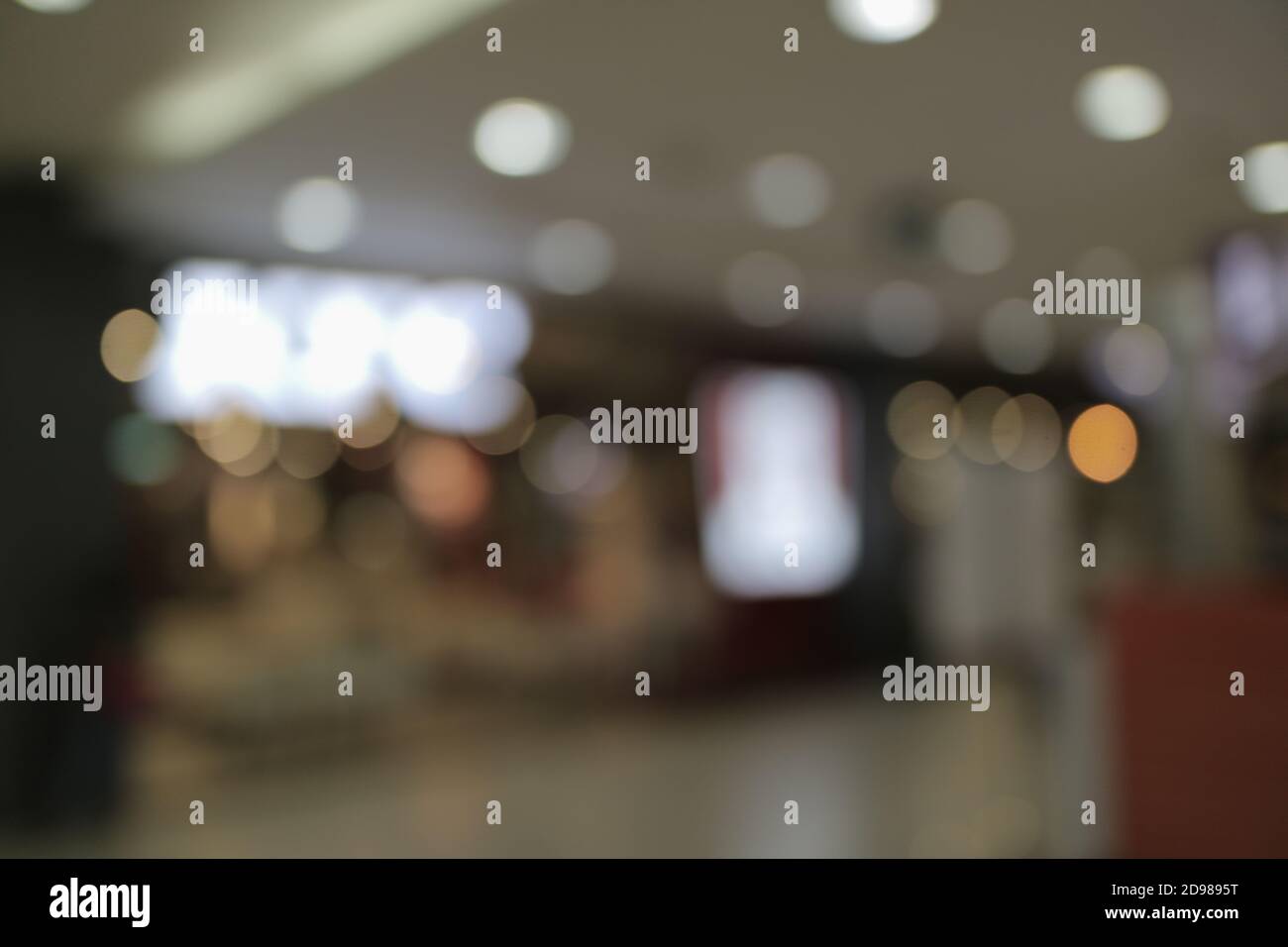 Light bokeh and blur from shopping mall luxury lights Stock Photo - Alamy