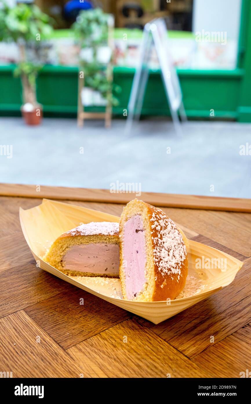 Ube Bilog Ice Cream Sandwich At Mamasons Dirty Ice Cream Chinatown