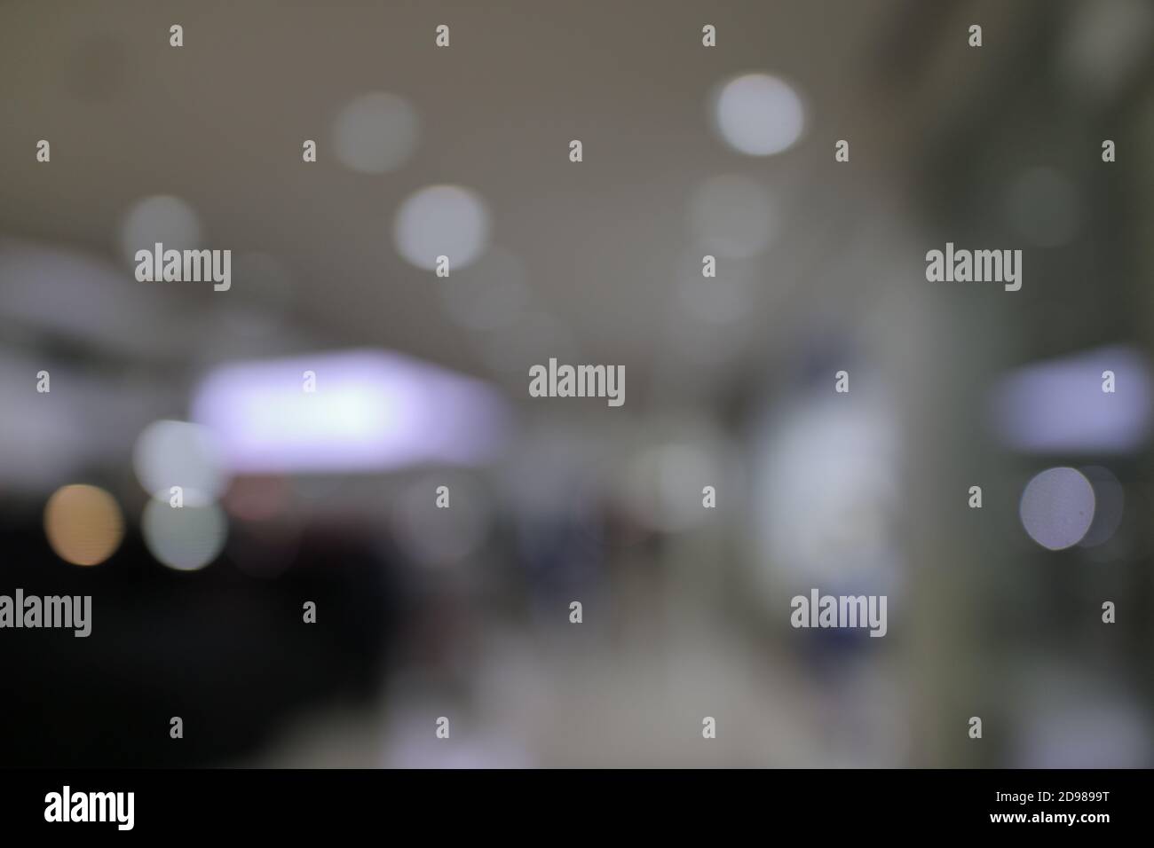 Light bokeh and blur from shopping mall luxury lights Stock Photo - Alamy