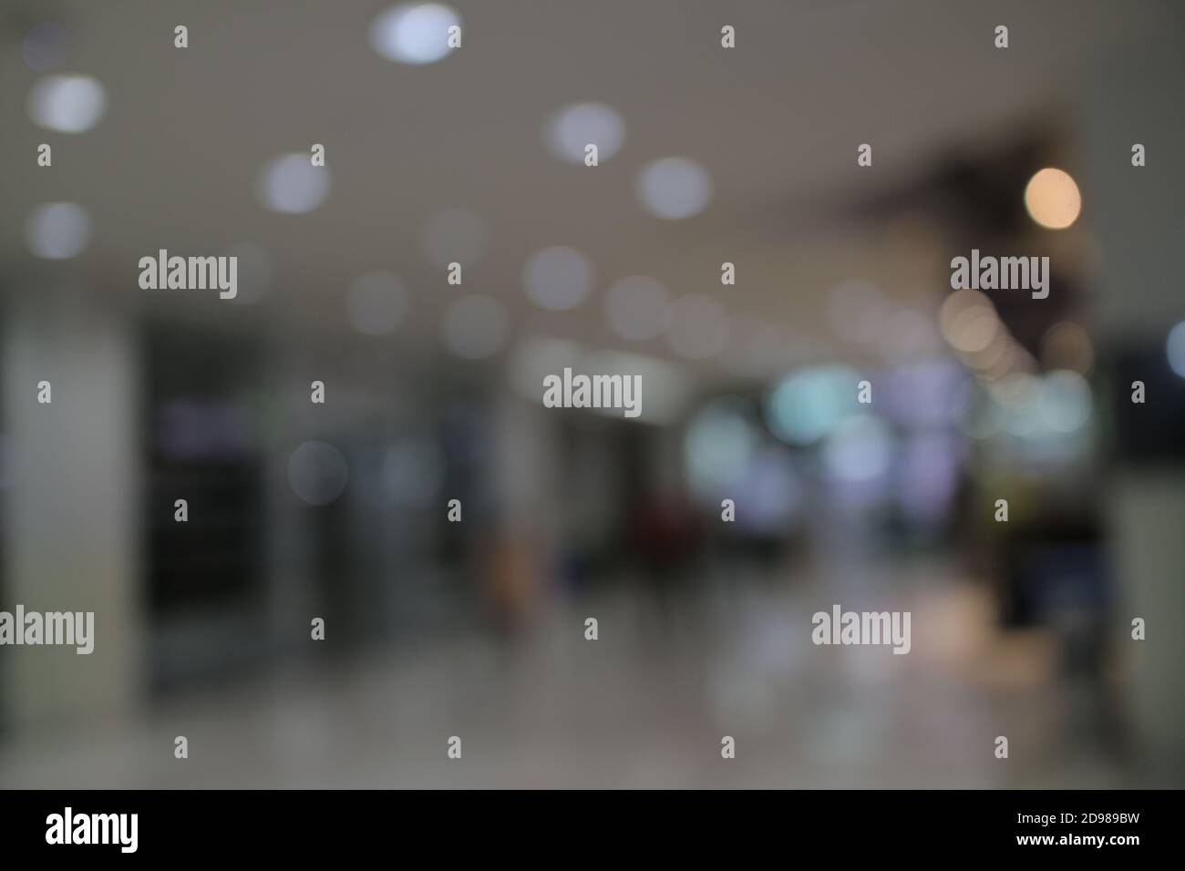 Light bokeh and blur from shopping mall luxury lights Stock Photo - Alamy