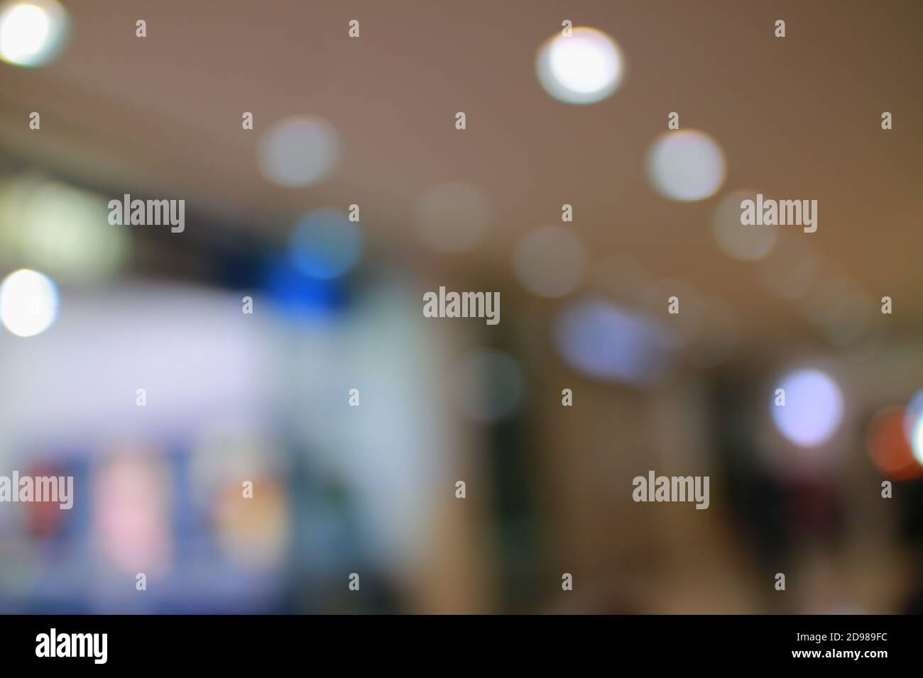 Light bokeh and blur from shopping mall luxury lights Stock Photo - Alamy