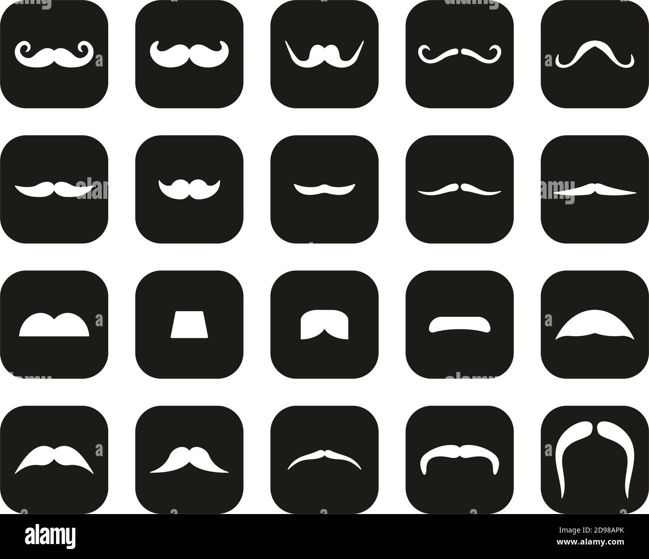 Curly hair icons set Cut Out Stock Images & Pictures - Alamy