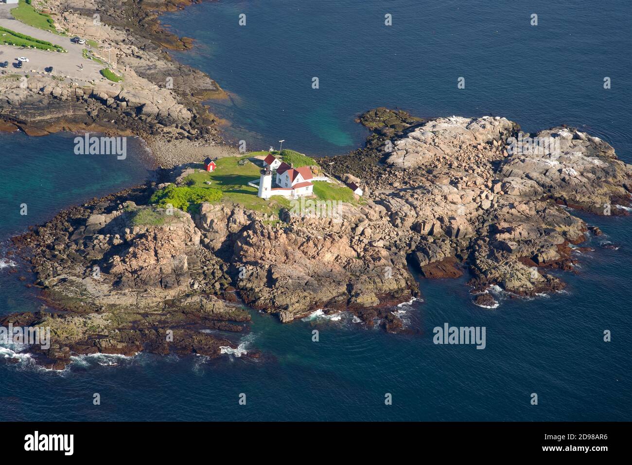 Cape Neddick Lighthouse From Above Stock Photo - Alamy