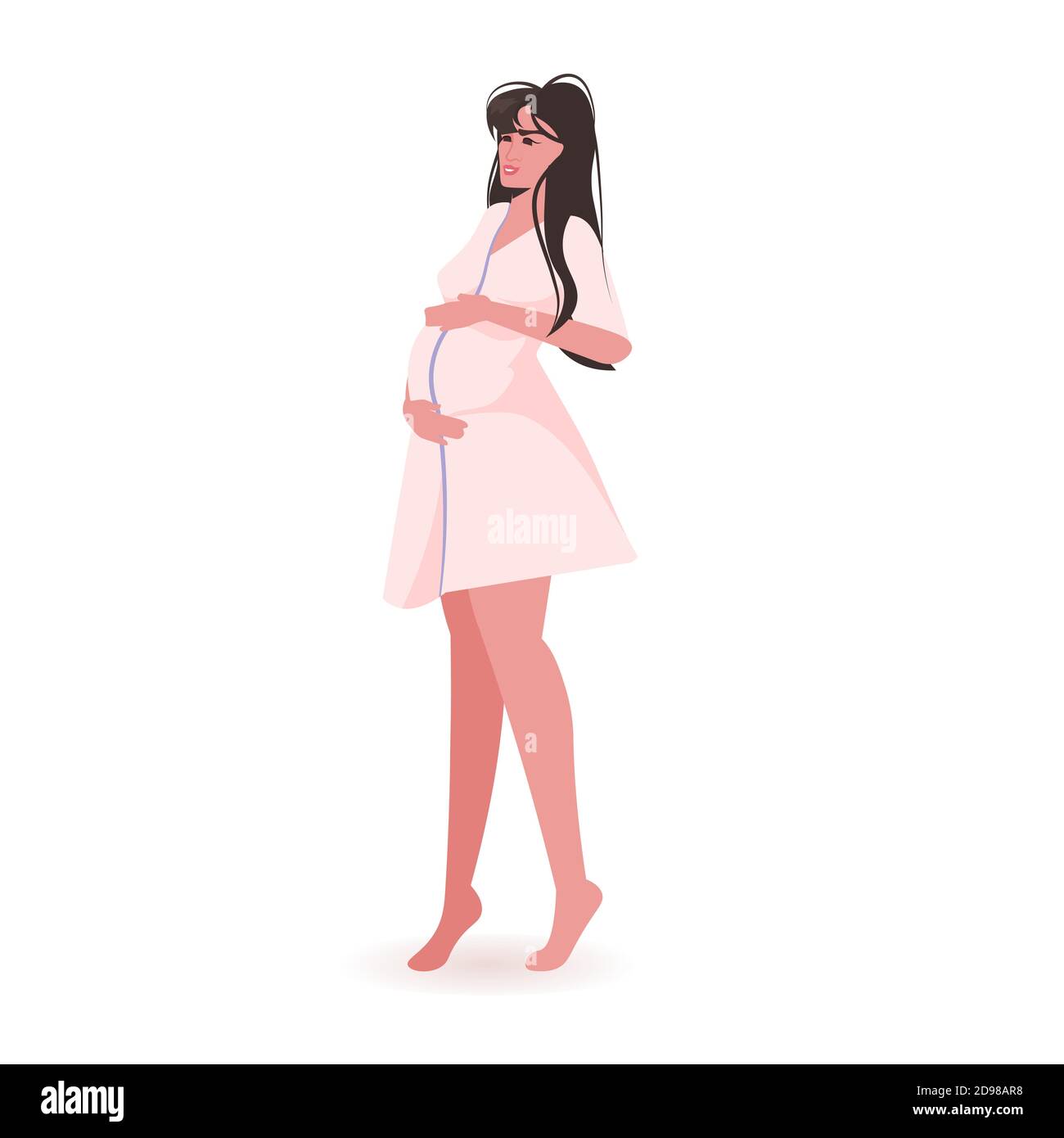 young pregnant woman holding her belly pregnancy motherhood concept ...