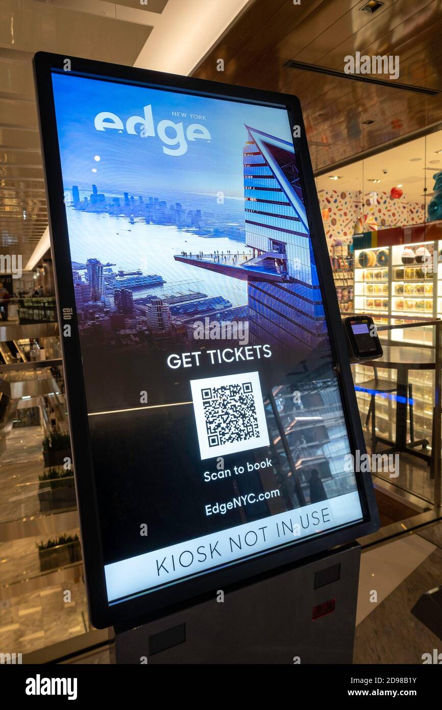 The Edge is a tourist viewing attraction in Hudson Yards, New York City ...