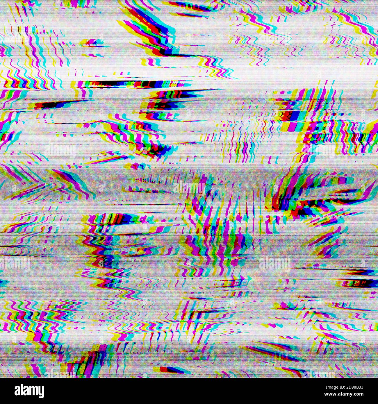 Seamless techno glitch tropical RGB computer noise Stock Photo - Alamy