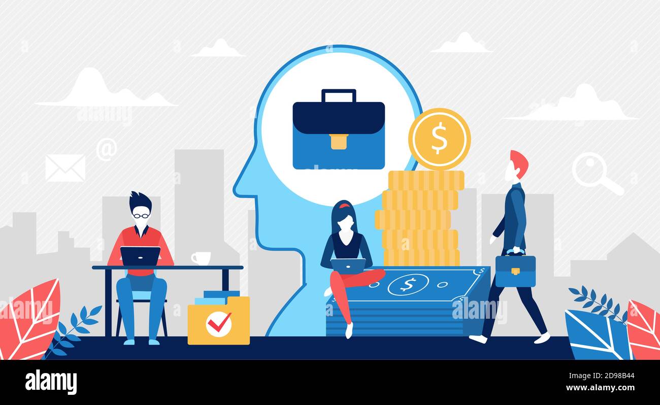 Business teamwork concept vector illustration. Cartoon business people ...