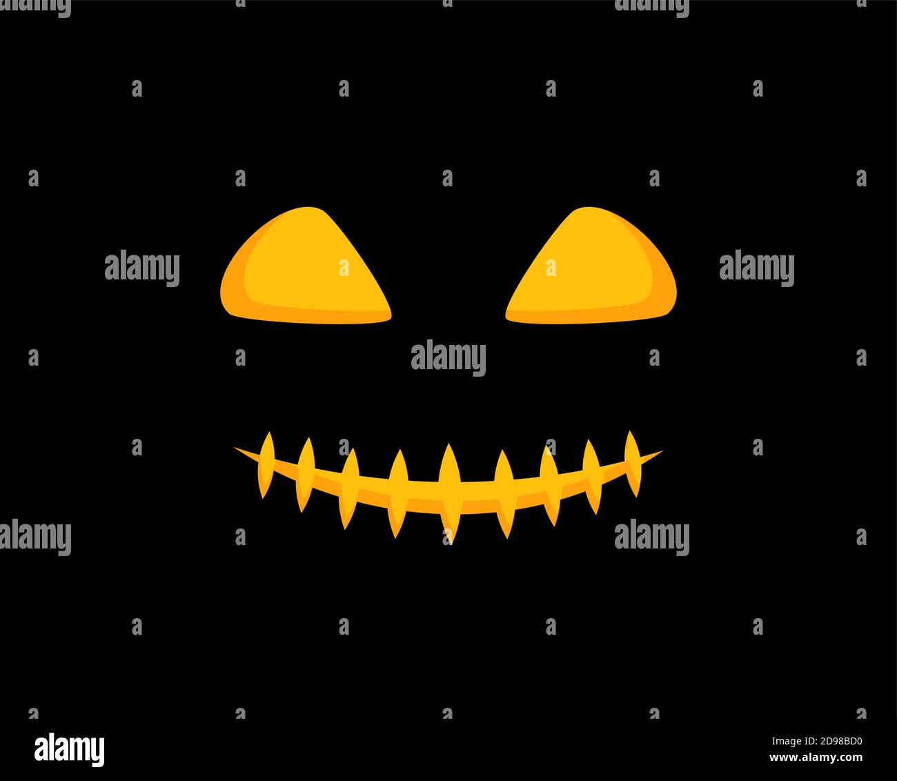 Spooky smile in the dark. Halloween vector illustration Stock Vector ...