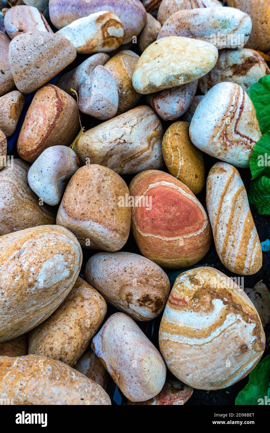 Colourful stones, groups of sea washed pebbles Stock Photo - Alamy