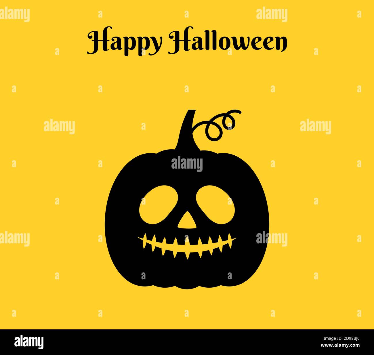 Happy Halloween Jack O Lantern pumpkin card. Vector illustration Stock ...