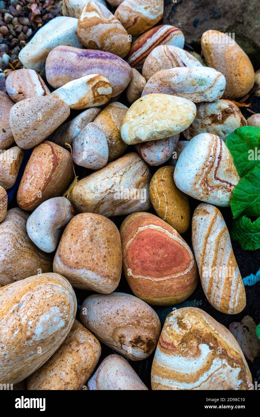 Colourful stones, groups of sea washed pebbles Stock Photo - Alamy