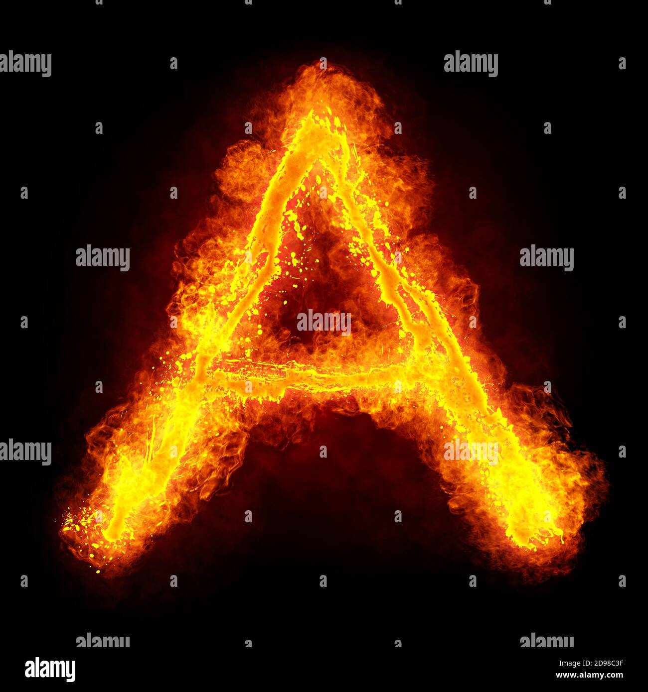 Fiery Font. Bright flamy font symbol. For writing words use Screen ...