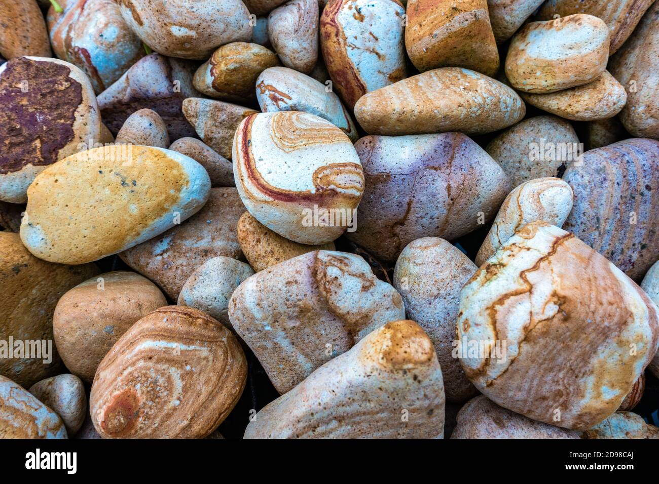 Colourful stones, groups of sea washed pebbles Stock Photo - Alamy