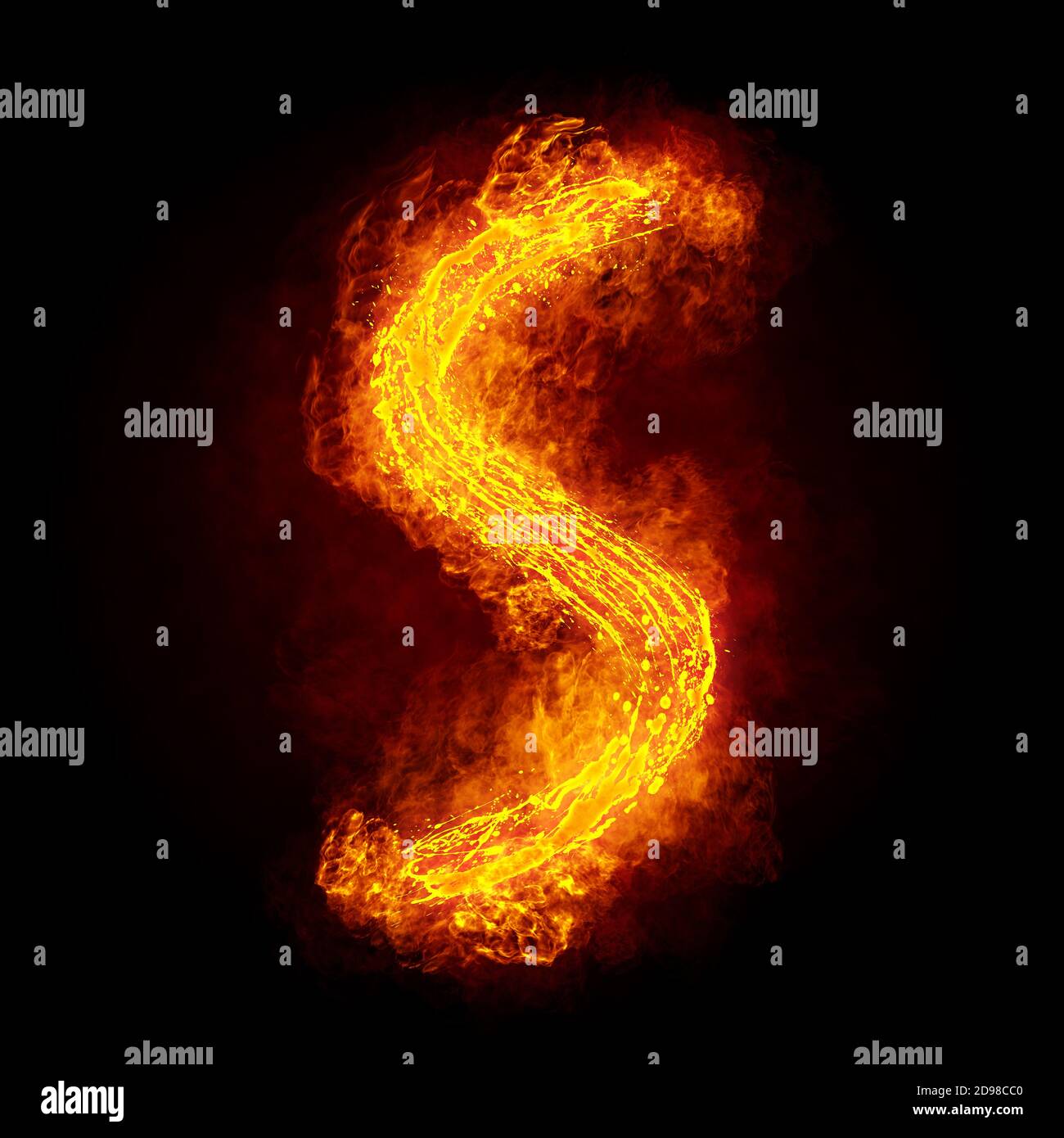 Fiery Font. Bright flamy font symbol. For writing words use Screen ...