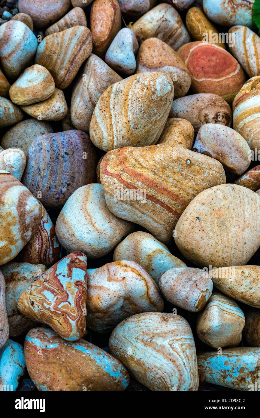 Colourful stones, groups of sea washed pebbles Stock Photo - Alamy