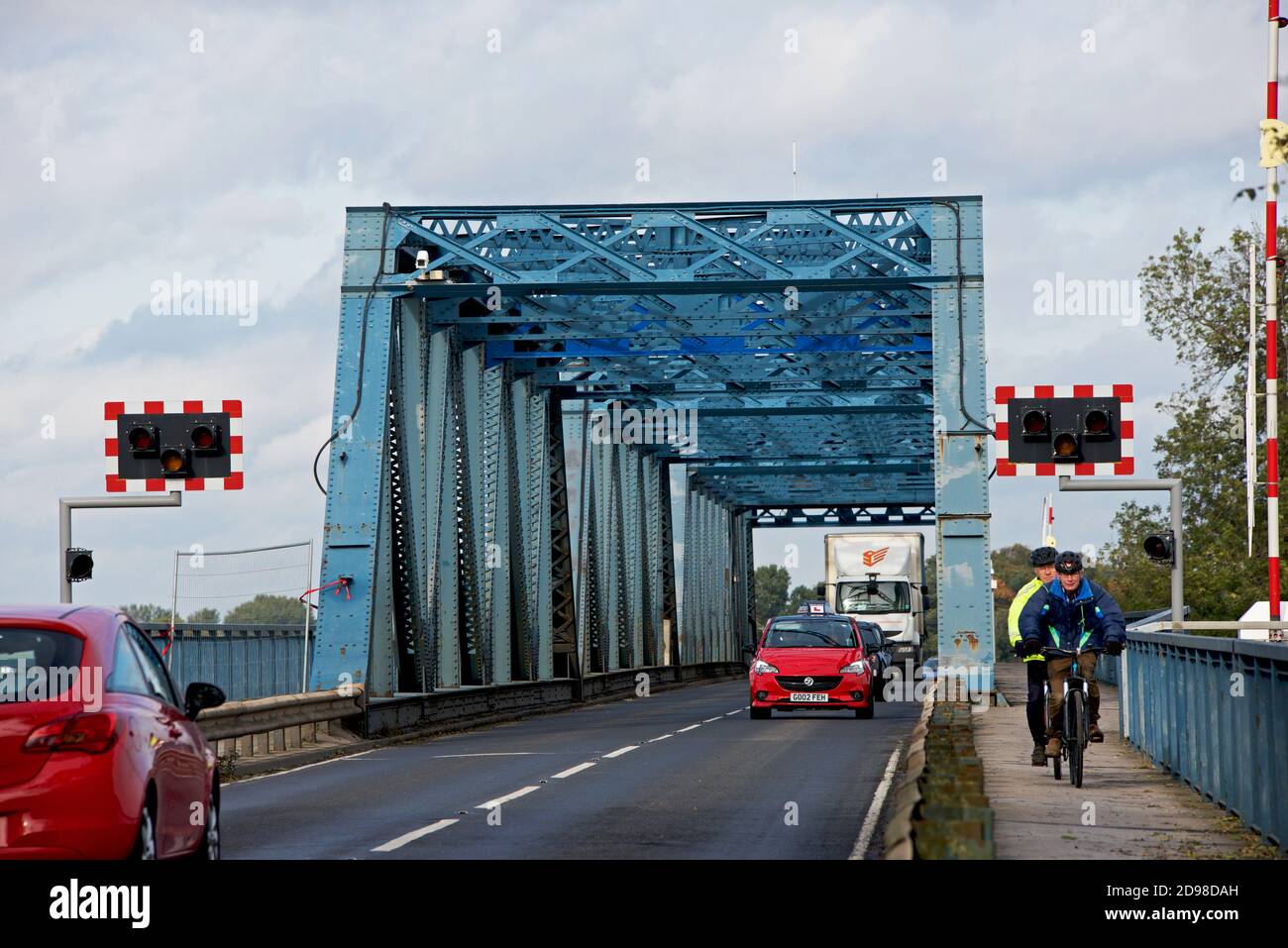 Boothferry swing bridge, carrying the A614 road across the River Ouse ...