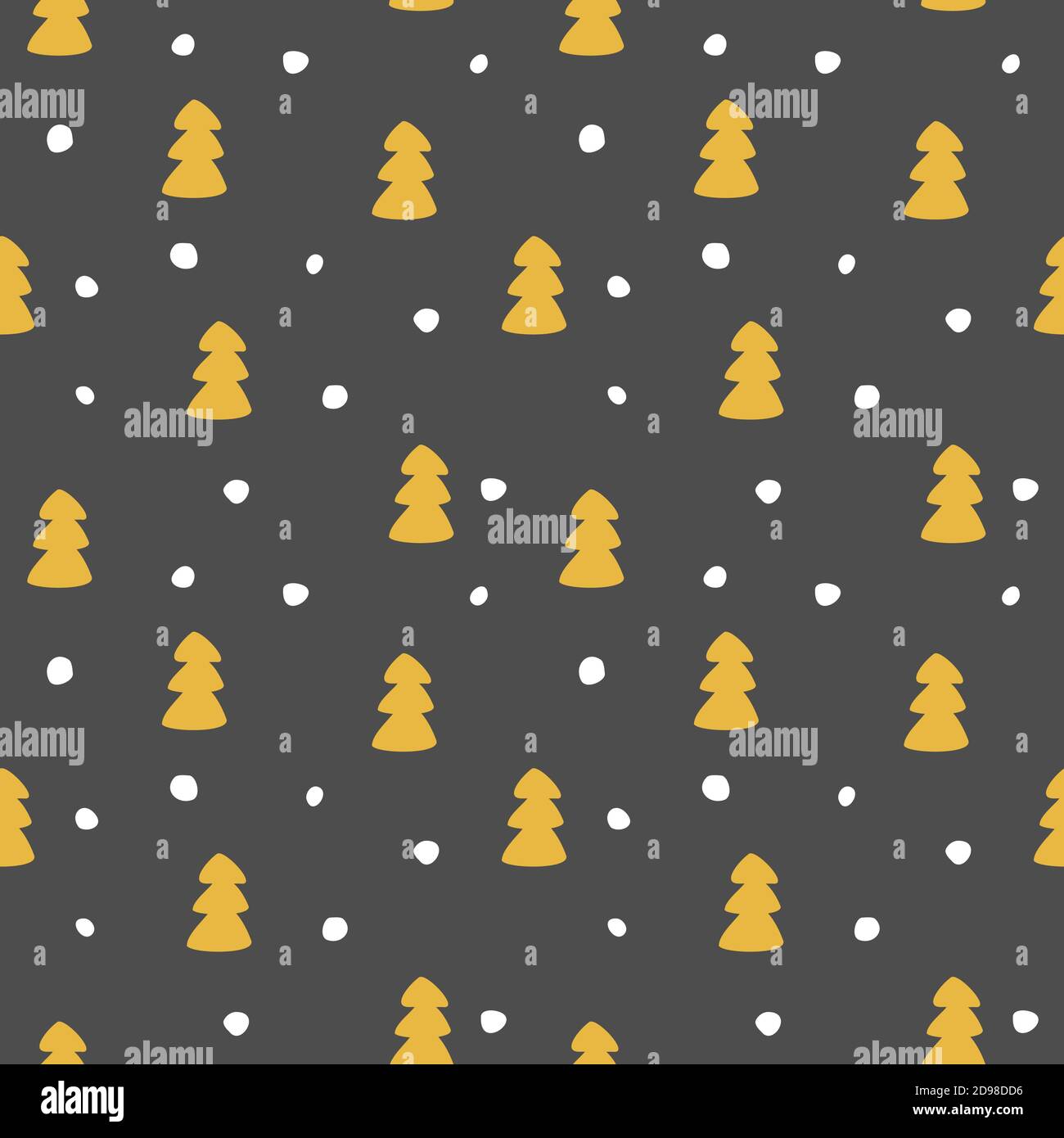 Christmas trees seamless winter dark pattern. Vector illustration Stock ...