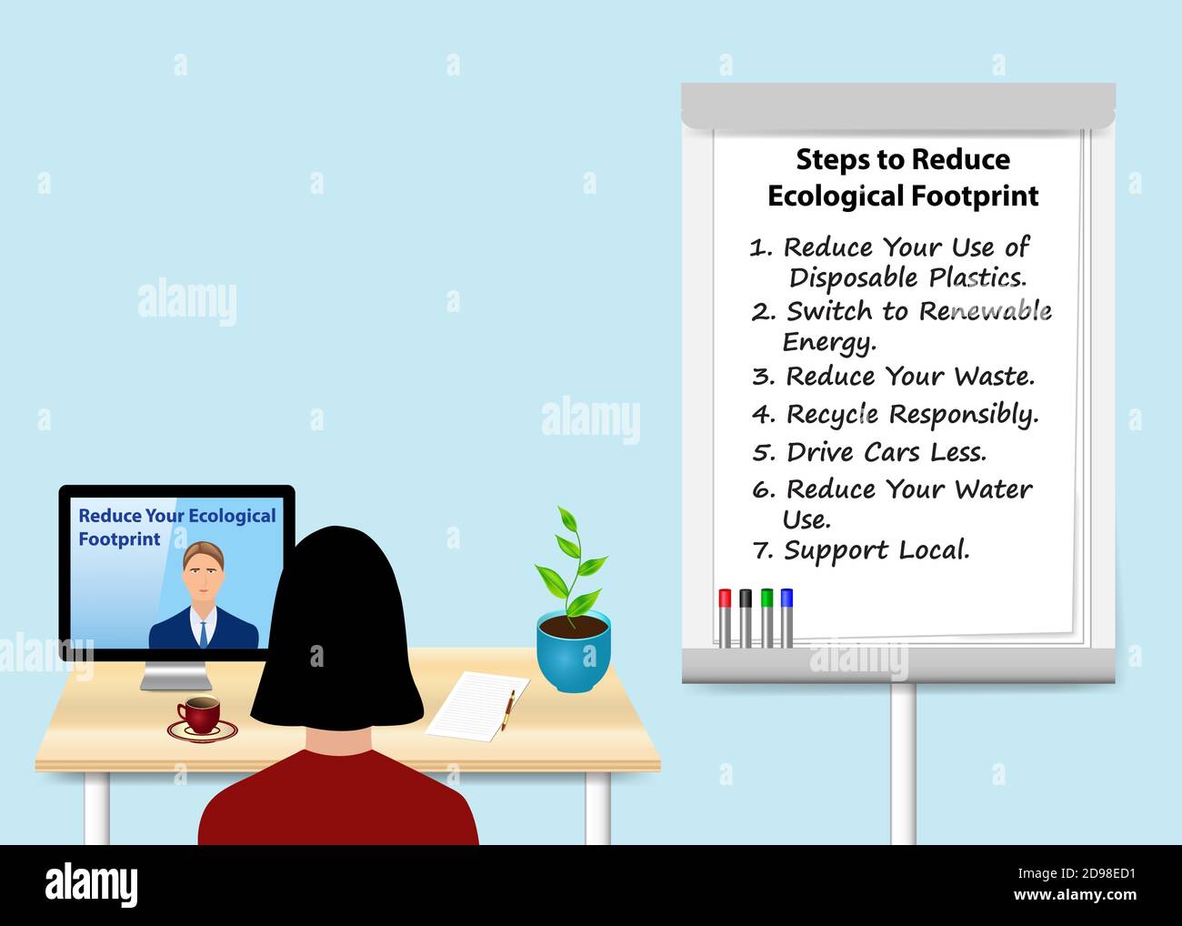 Woman teaching environment Stock Vector Images - Alamy