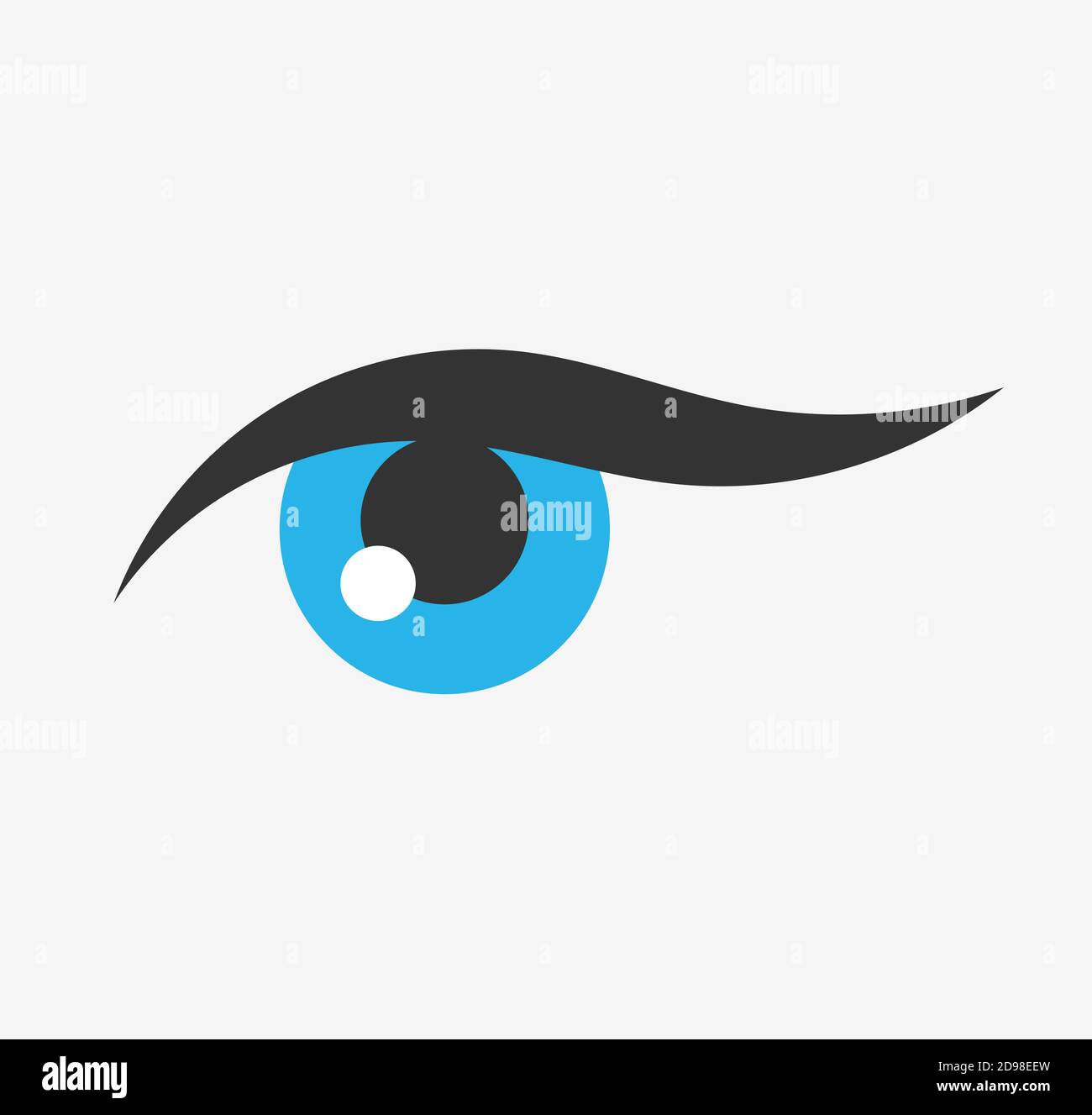 Woman blue eye icon. Vector illustration Stock Vector Image & Art - Alamy