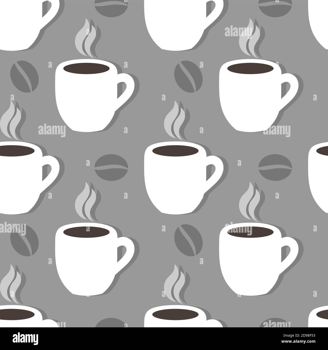 Coffee cups pattern. Vector illustration Stock Vector Image & Art - Alamy