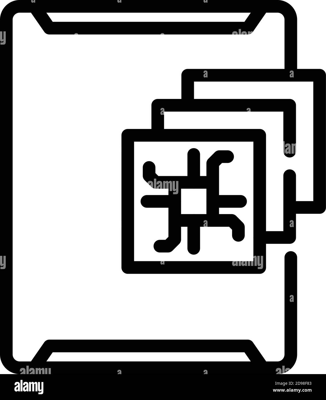 Tablet system icon. Outline tablet system vector icon for web design ...