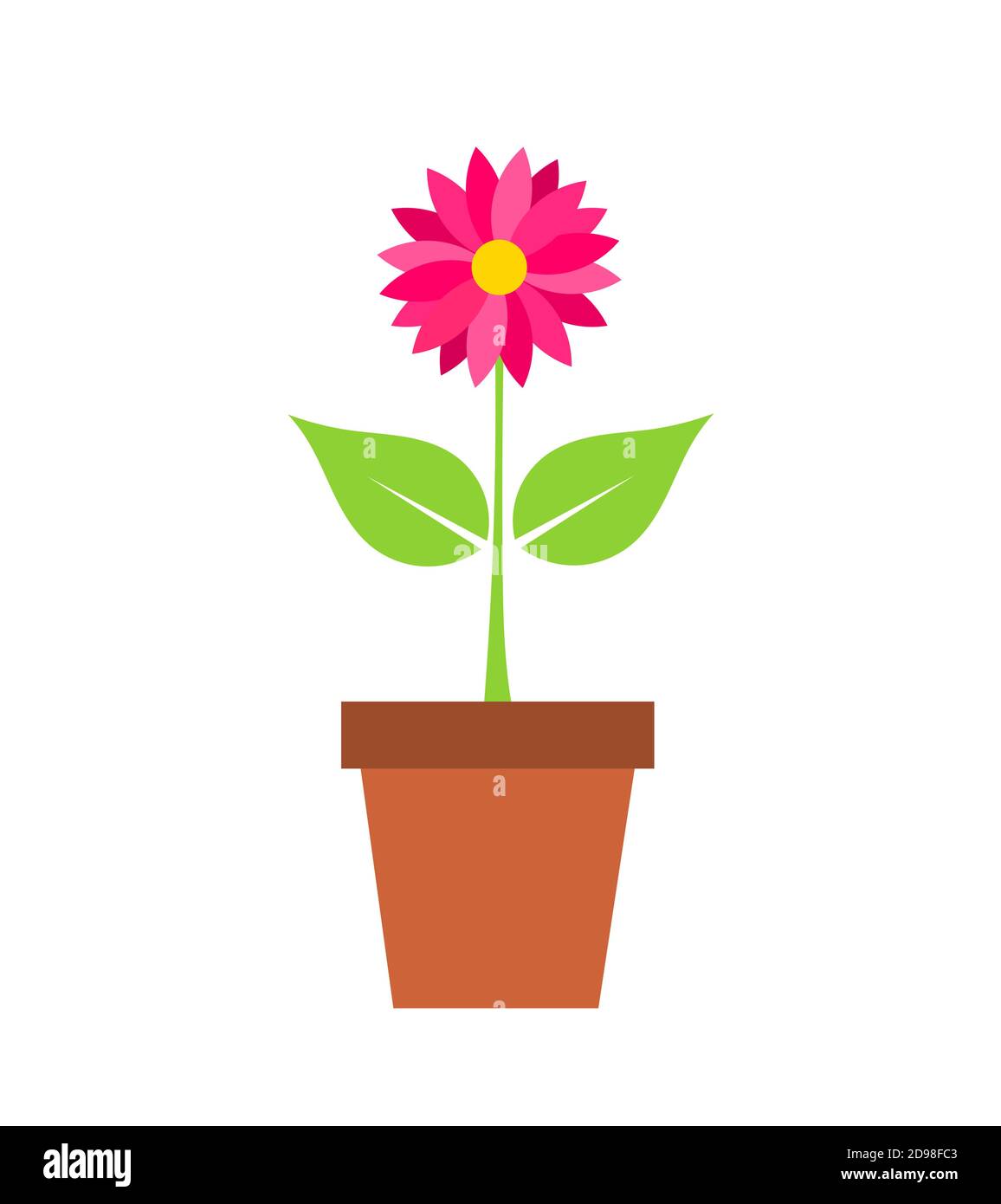 Flower in pot. Vector illustration Stock Vector Image & Art - Alamy