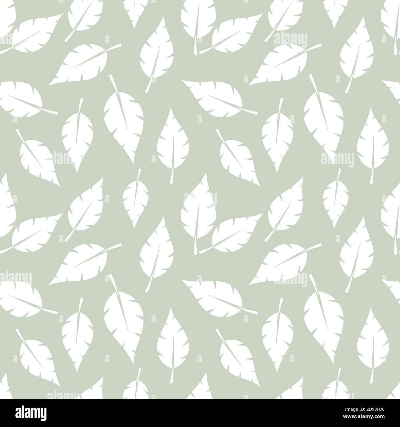 White leaves seamless texture. Vector illustration Stock Vector Image ...
