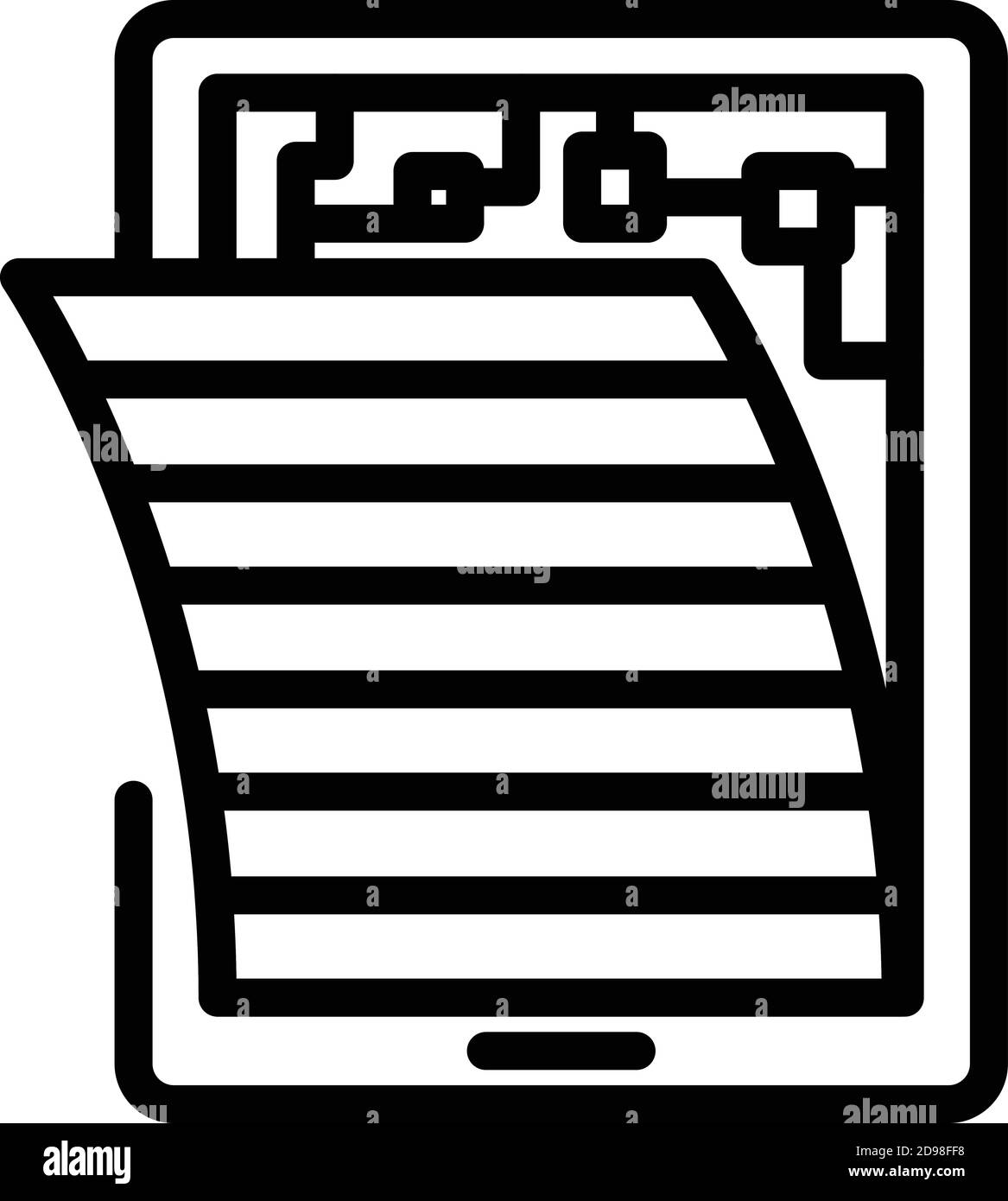 Protective screen tablet icon. Outline protective screen tablet vector ...