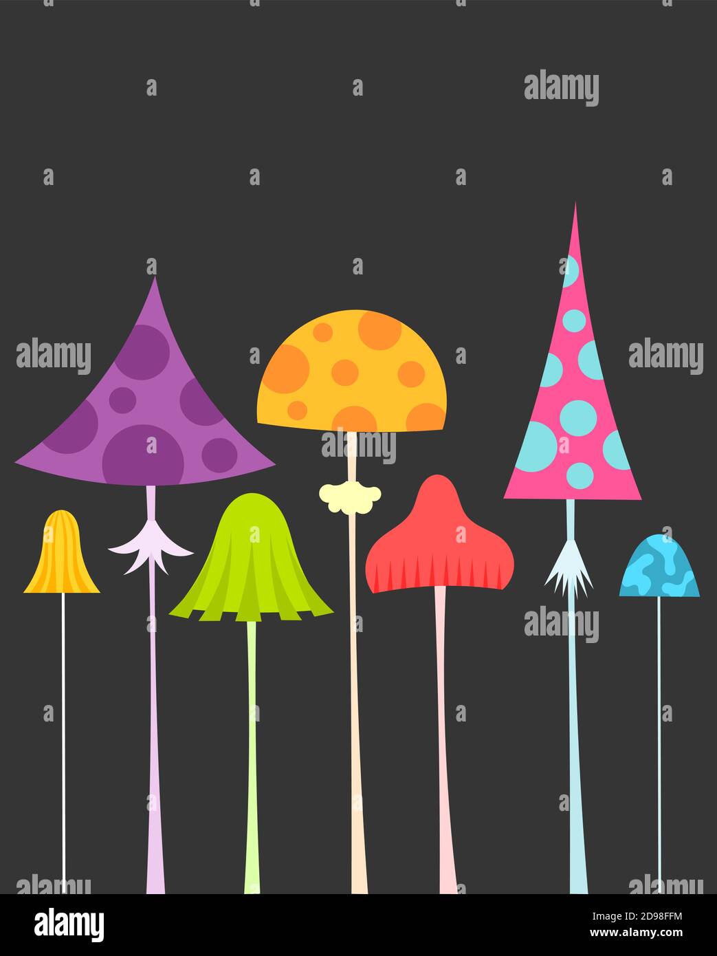 Colorful mushrooms. Vector illustration Stock Vector Image & Art - Alamy