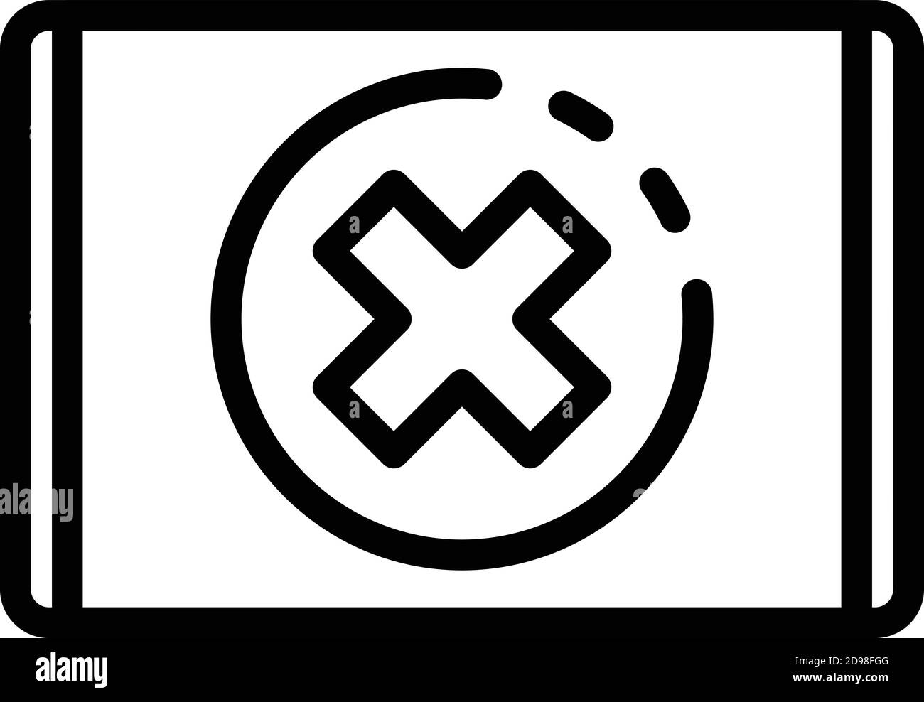 Blocked tablet icon. Outline blocked tablet vector icon for web design ...