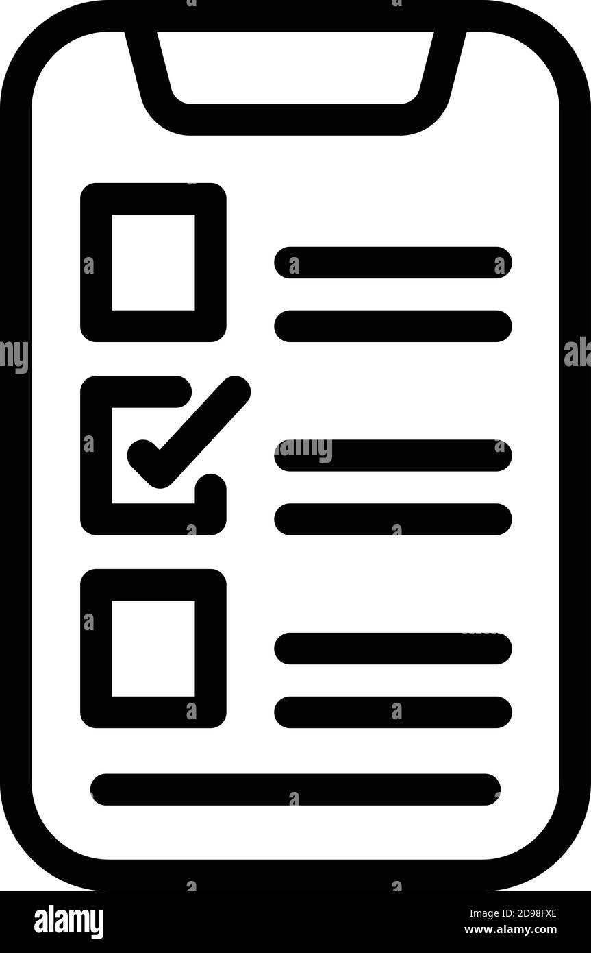 Phone assignment icon. Outline phone assignment vector icon for web ...