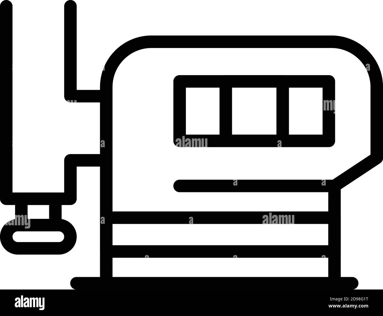 Booster pump icon. Outline booster pump vector icon for web design ...