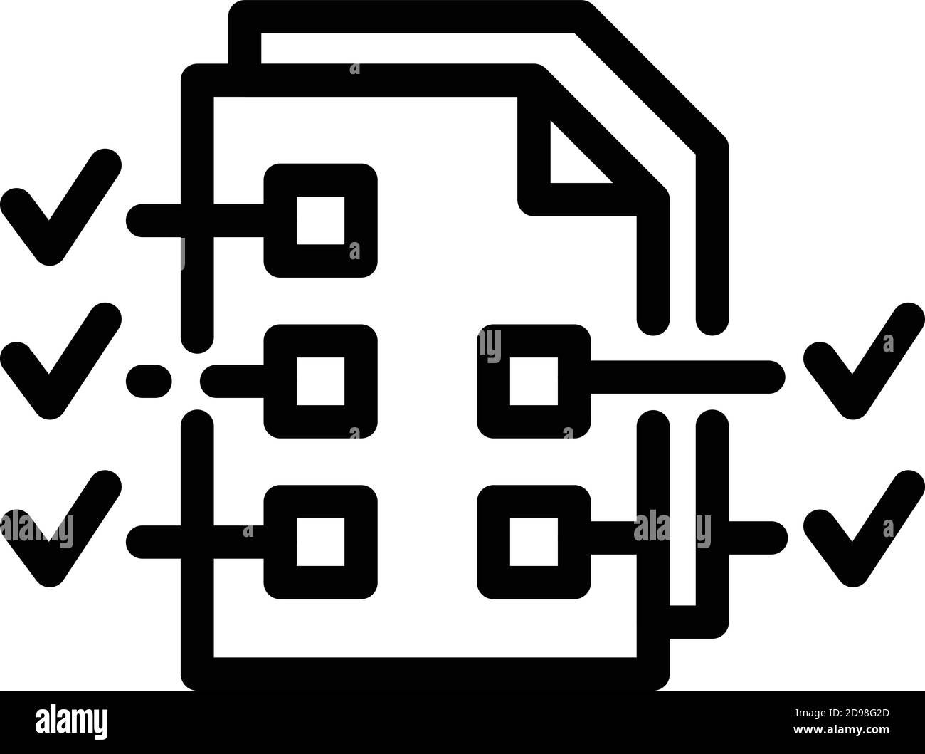 Assignment checklist icon. Outline assignment checklist vector icon for ...