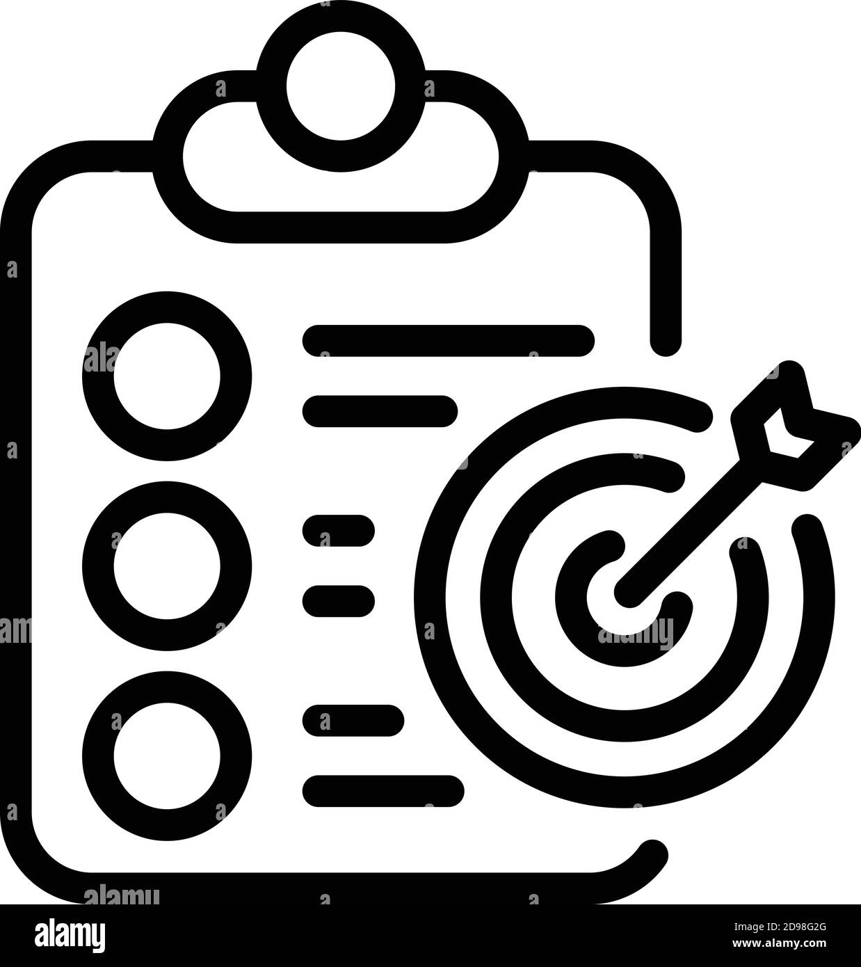 Assignment target icon. Outline assignment target vector icon for web ...