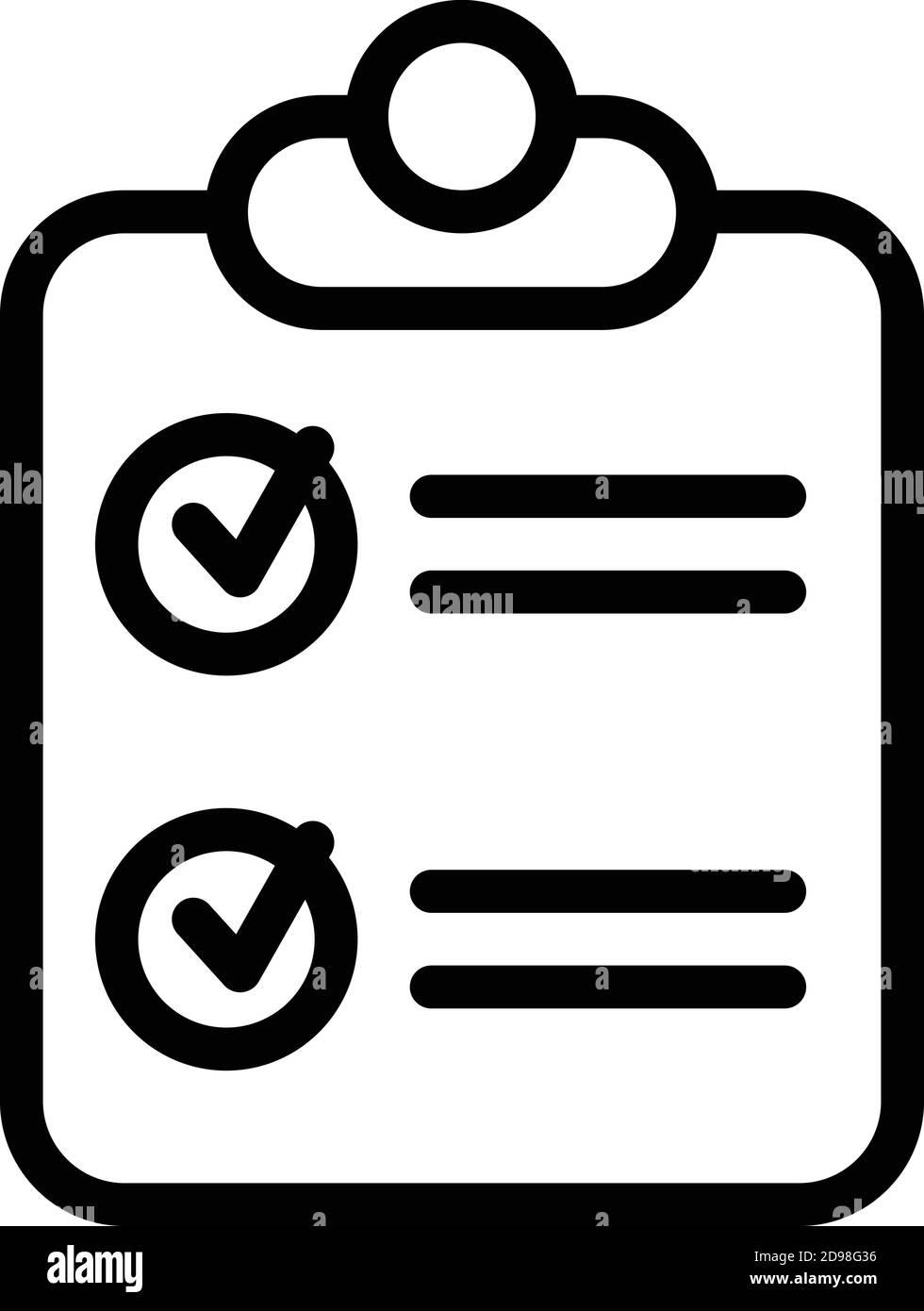 Clipboard check icon. Outline clipboard check vector icon for web ...