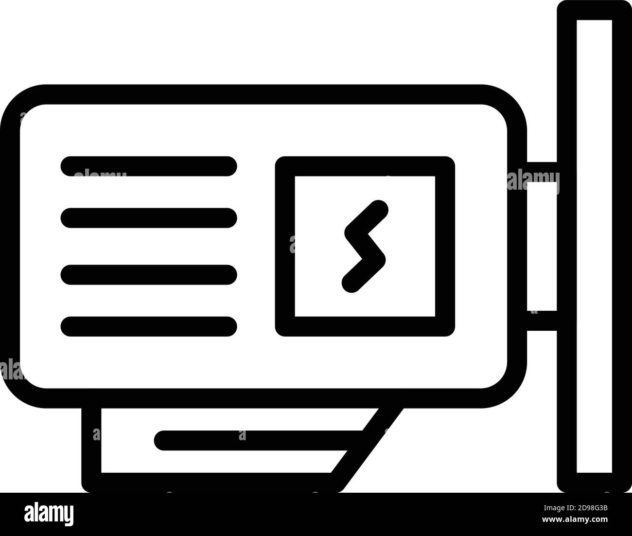 Industrial pump icon. Outline industrial pump vector icon for web ...