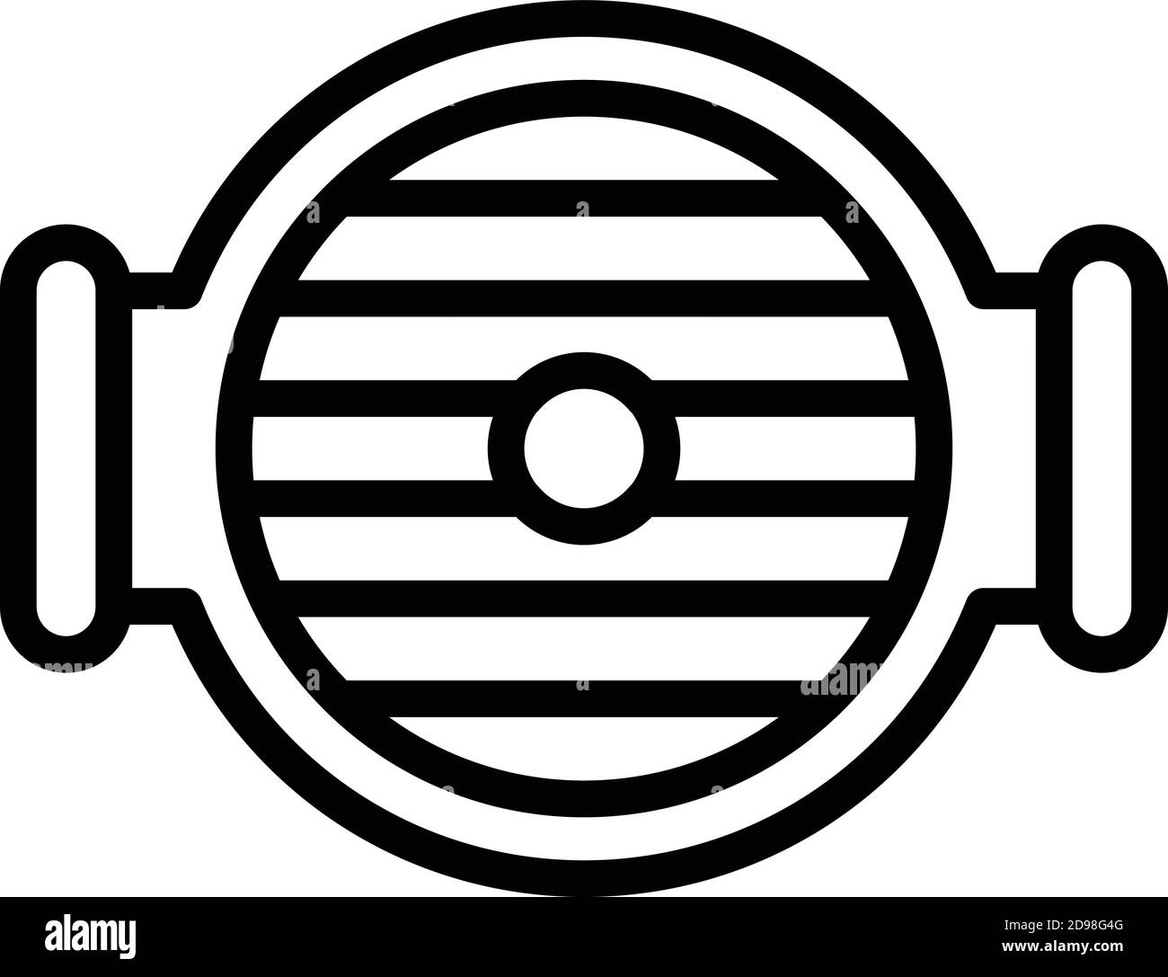 Round water pump icon. Outline round water pump vector icon for web ...