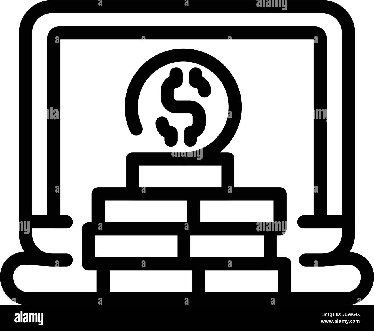 Business monetization icon. Outline business monetization vector icon ...