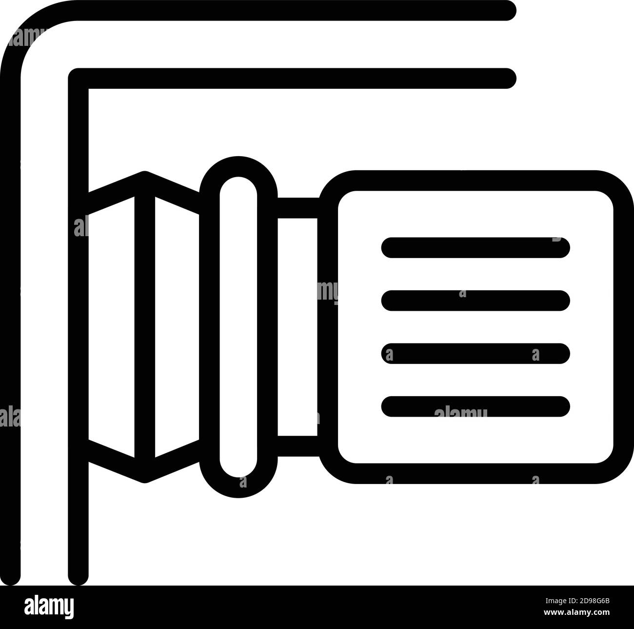 Screw water pump icon. Outline screw water pump vector icon for web ...