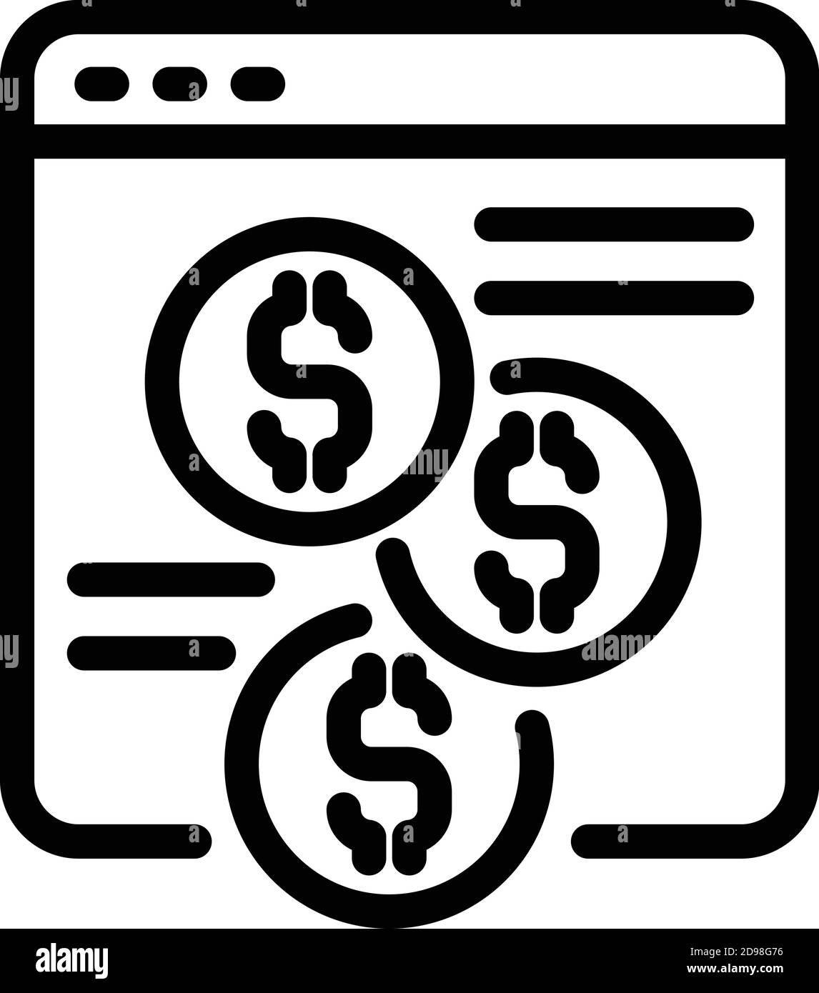 Web monetization icon. Outline web monetization vector icon for web ... Web monetization icon. Outline web monetization vector icon for web ...