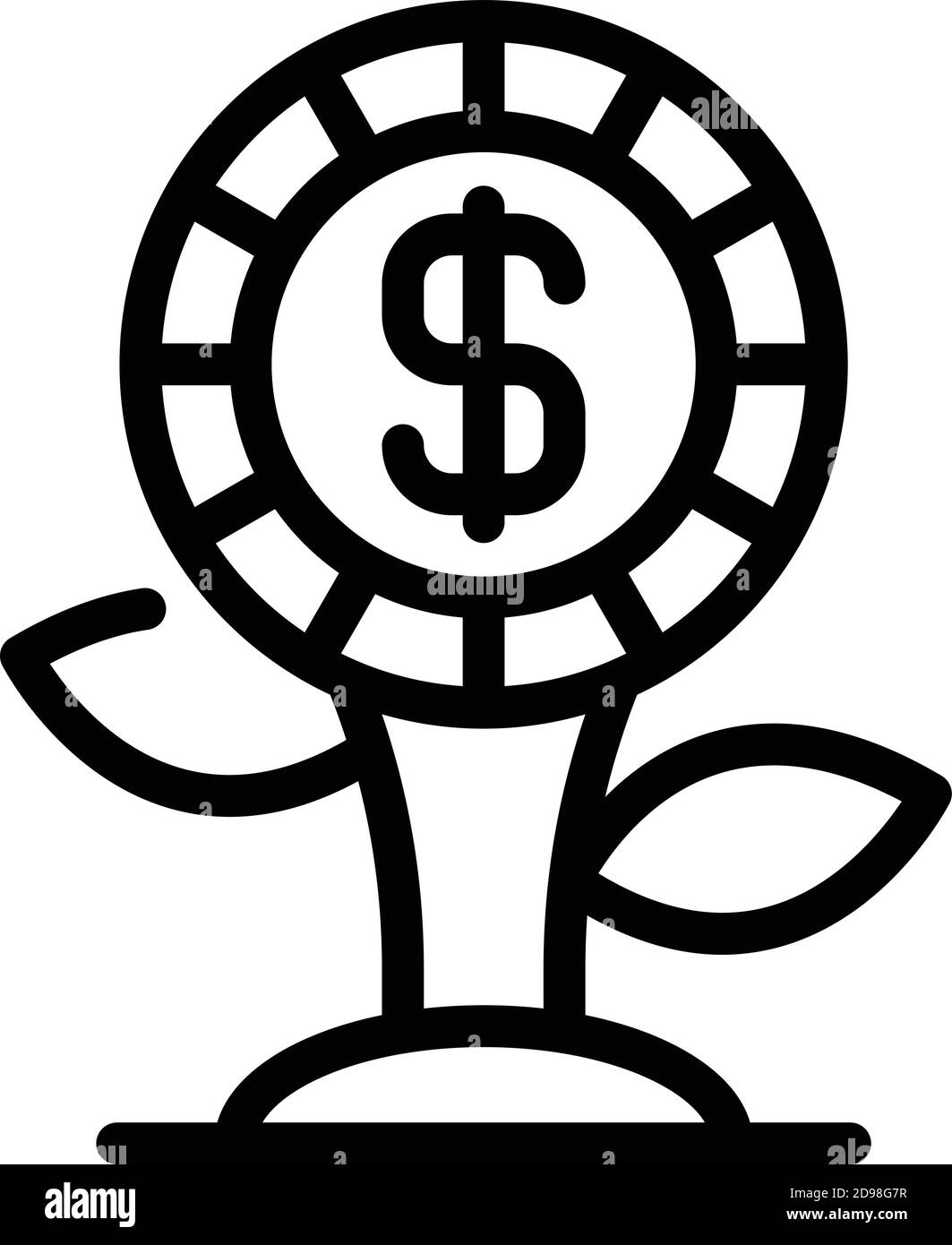 Profit monetization icon. Outline profit monetization vector icon for ...