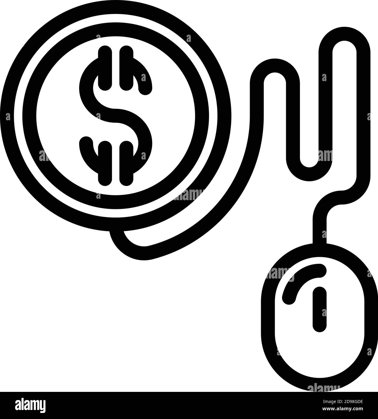 Money monetization icon. Outline money monetization vector icon for web ...