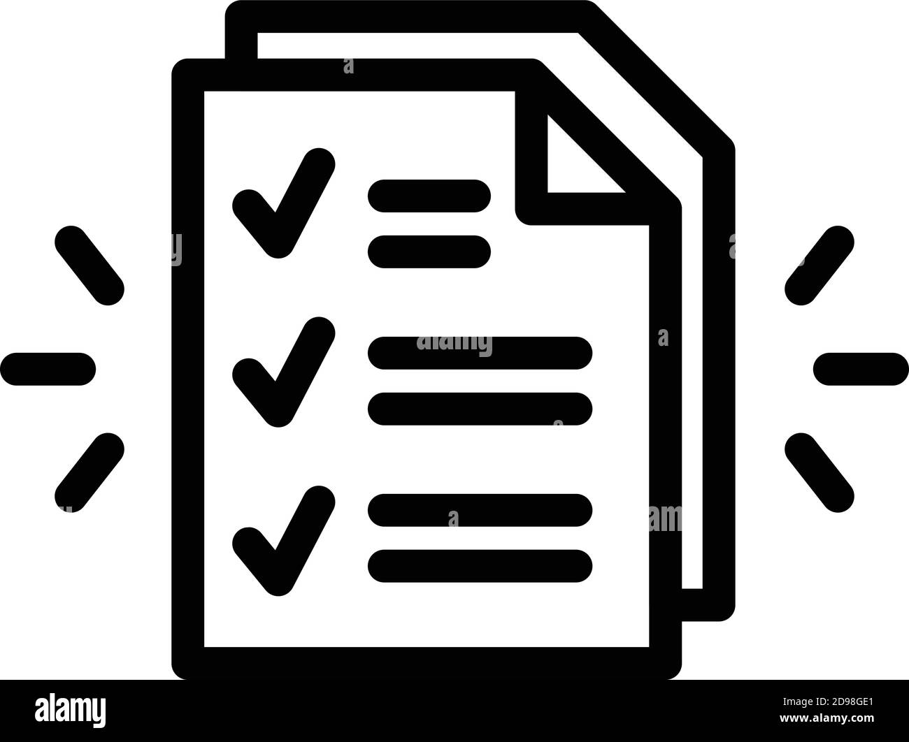 Assignment paper icon. Outline assignment paper vector icon for web ...