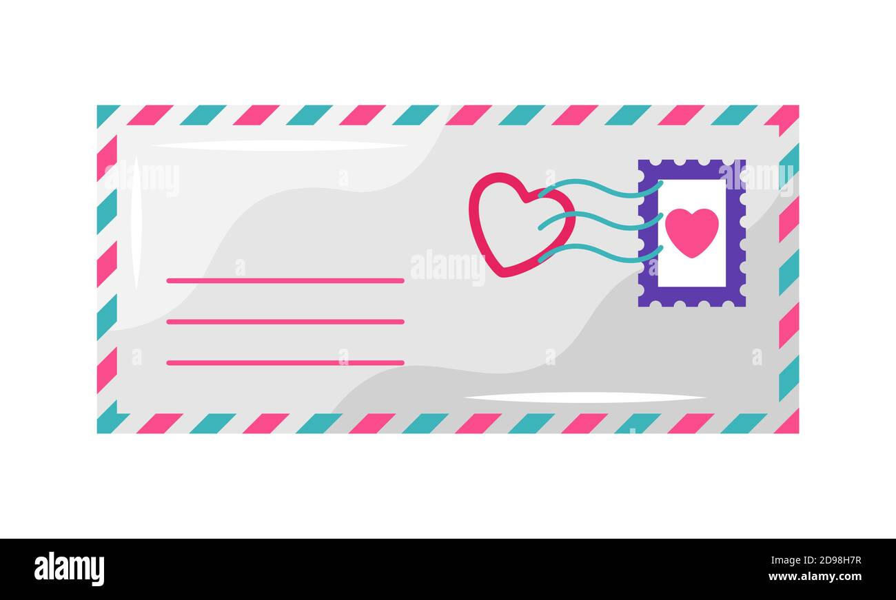 Postage stamp heart Cut Out Stock Images & Pictures - Alamy