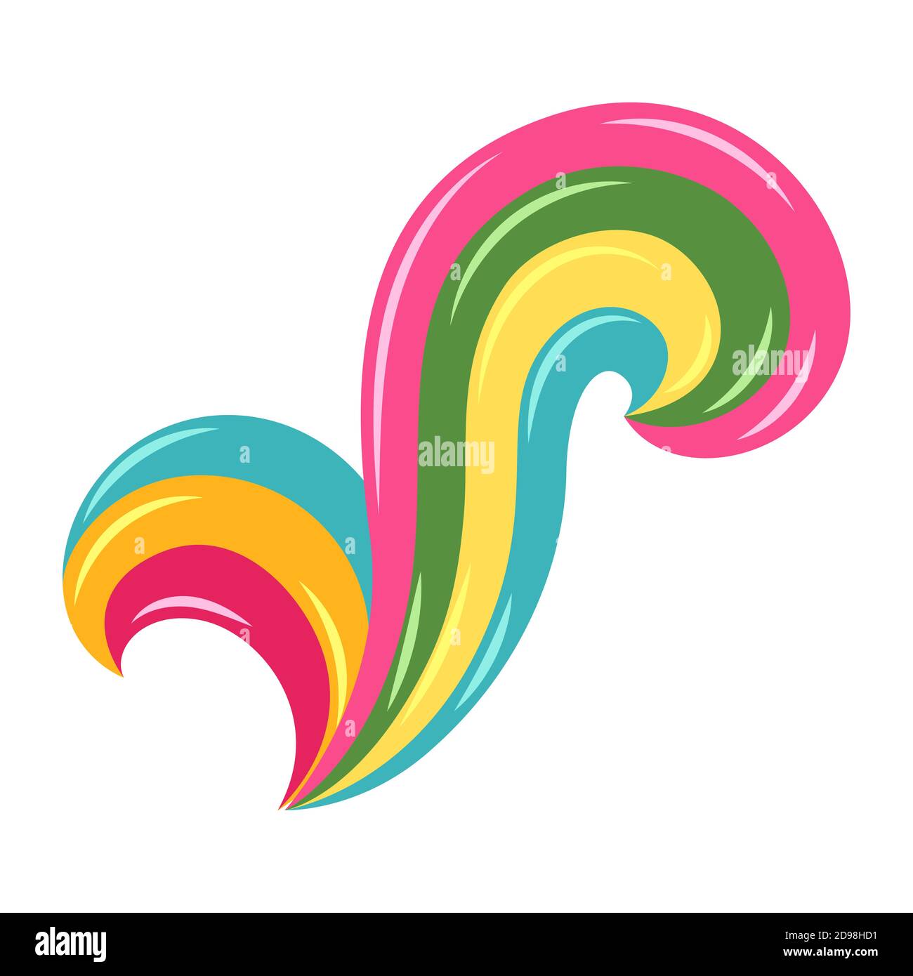 Decorative stylized multicolored curls Stock Vector Image & Art - Alamy