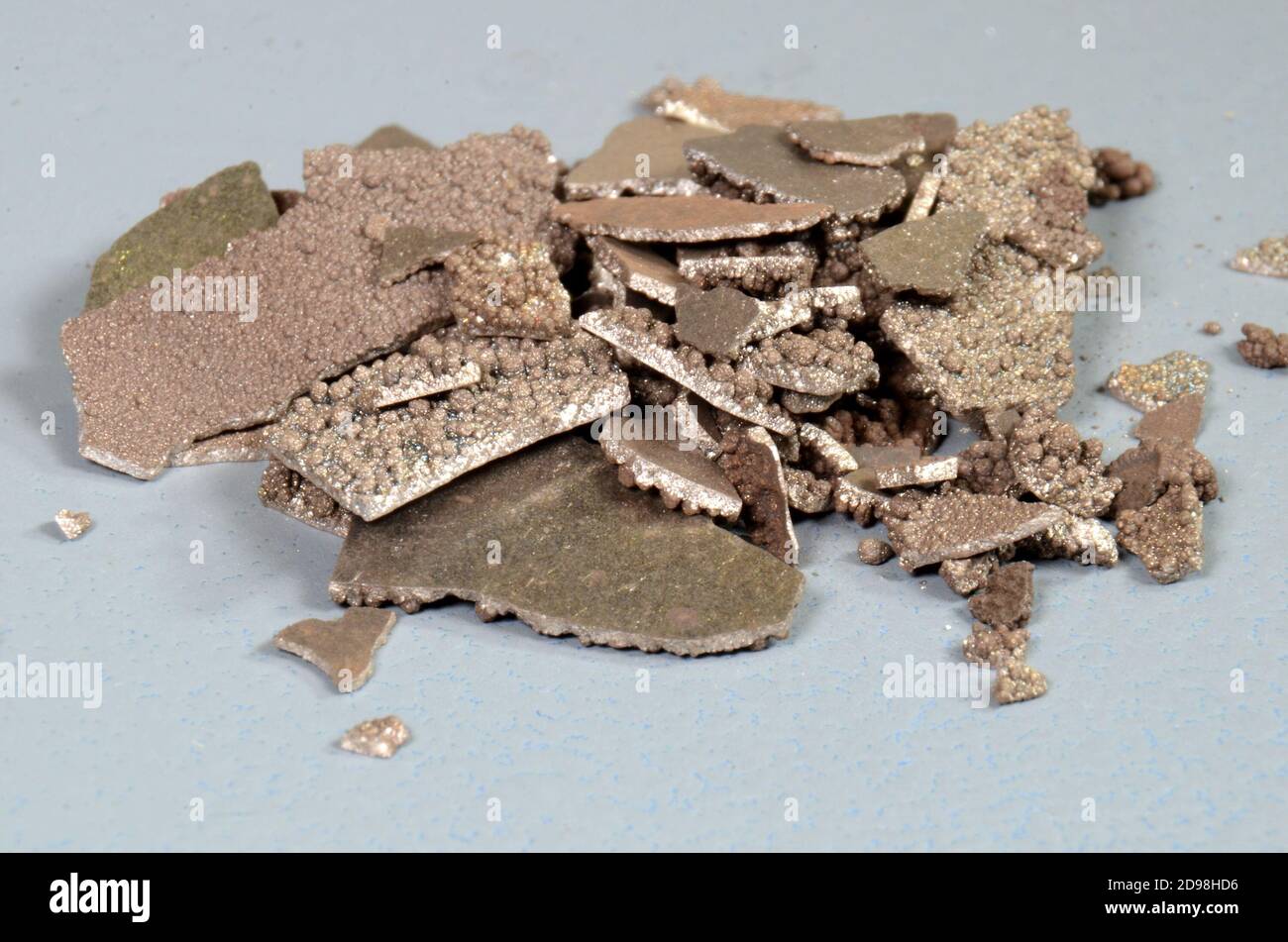 Closeup on group of chips of the element Manganese (Mn Stock Photo - Alamy