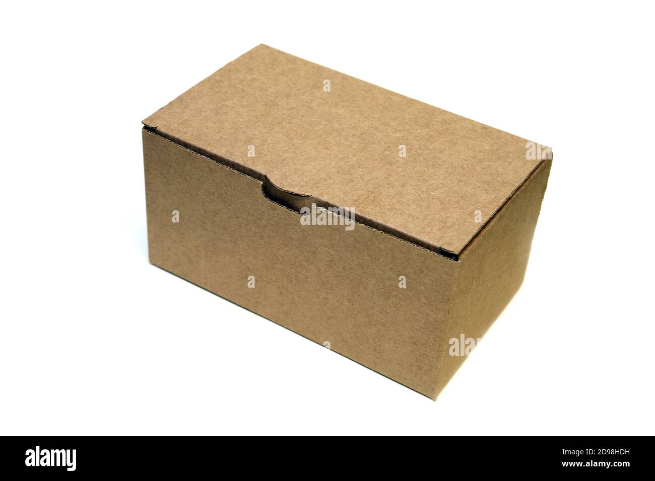 closed cardboard box isolated on white background Stock Photo - Alamy