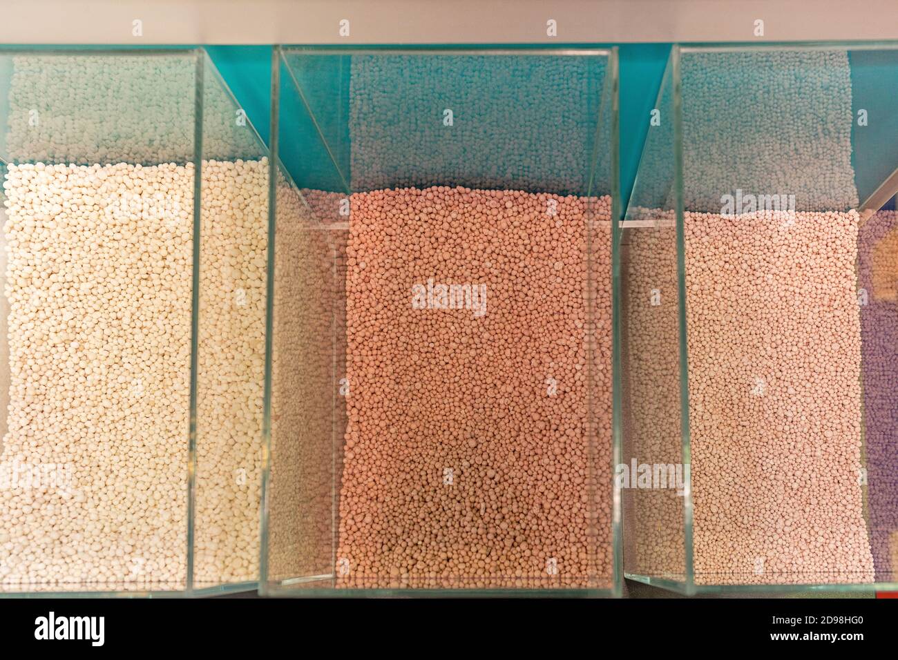 Bunch of Bulk Fertilizer Balls in Glass Box Stock Photo - Alamy