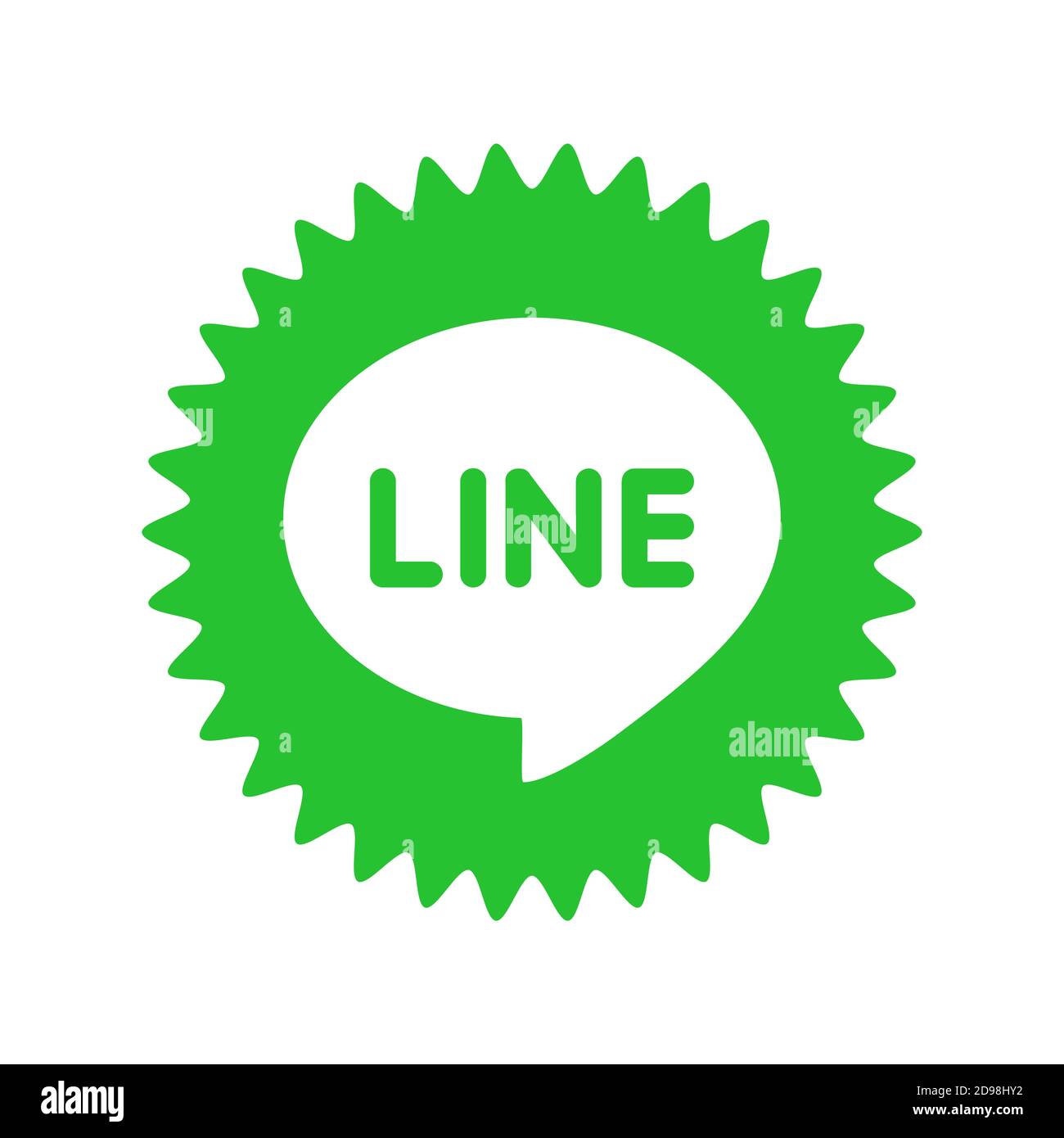 LINE logo. Line is a most famous communication messenger app. LINE is a ...