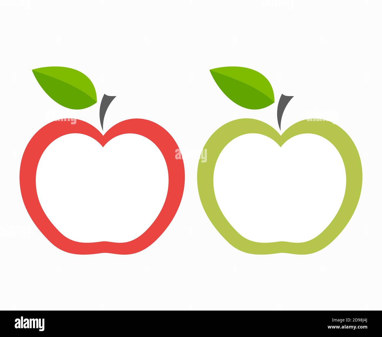 Red and green apple labels. Vector illustration Stock Vector Image ...